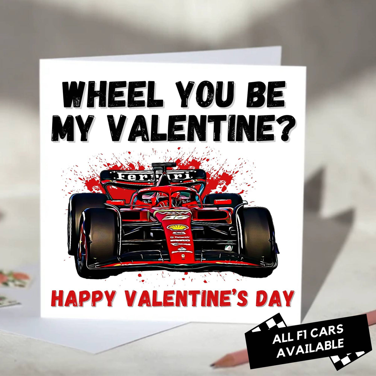 Wheel You Be My Valentine F1 Card | Champion Prints – ChampionPrints