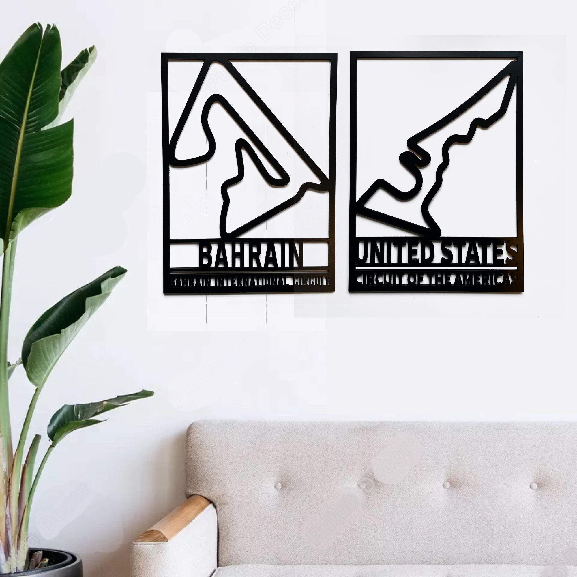 Grand Prix Circuit F1 Wooden Wall Signs, Wall Decor for Formula 1 Fans ...