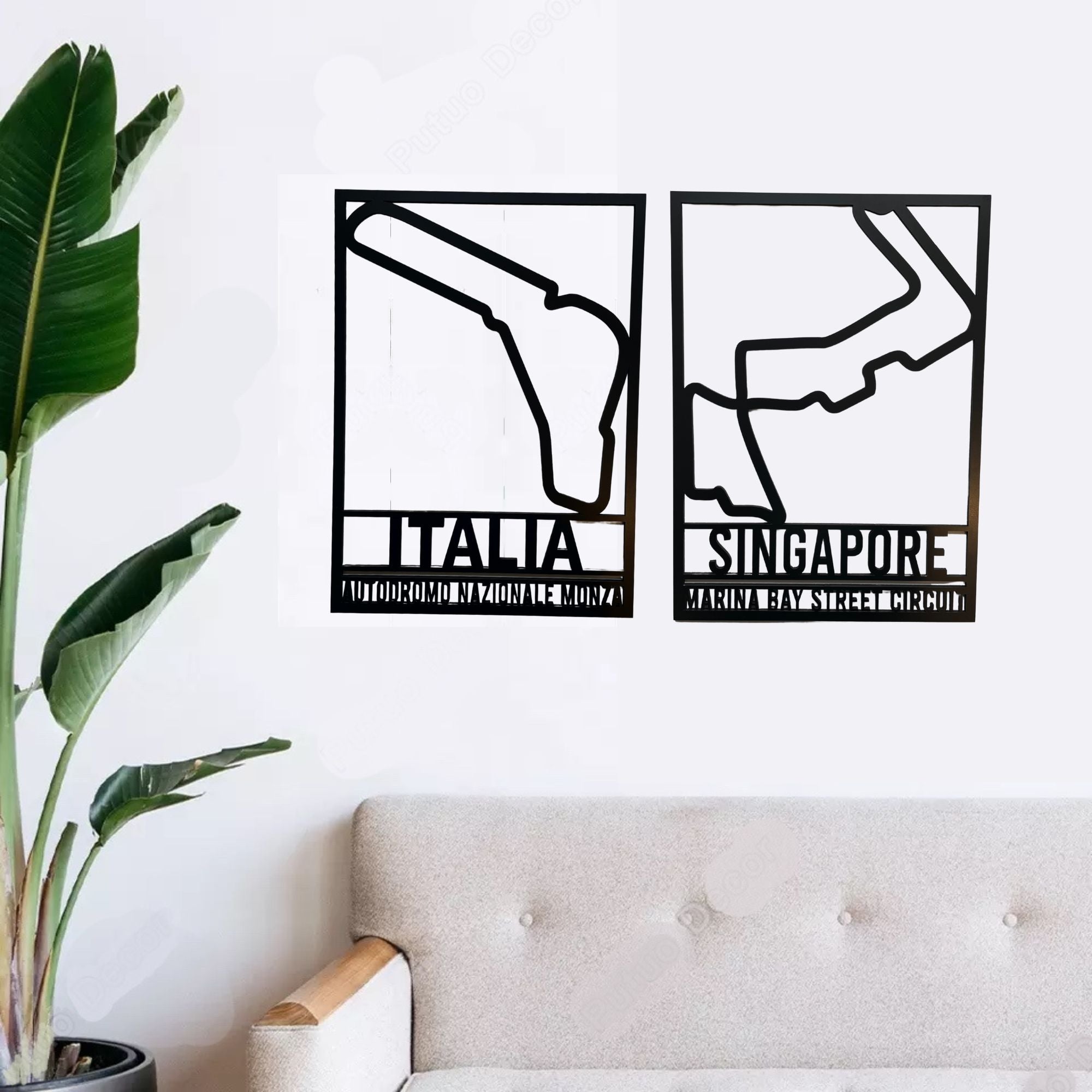 Grand Prix Circuit F1 Wooden Wall Signs, Wall Decor for Formula 1 Fans ...