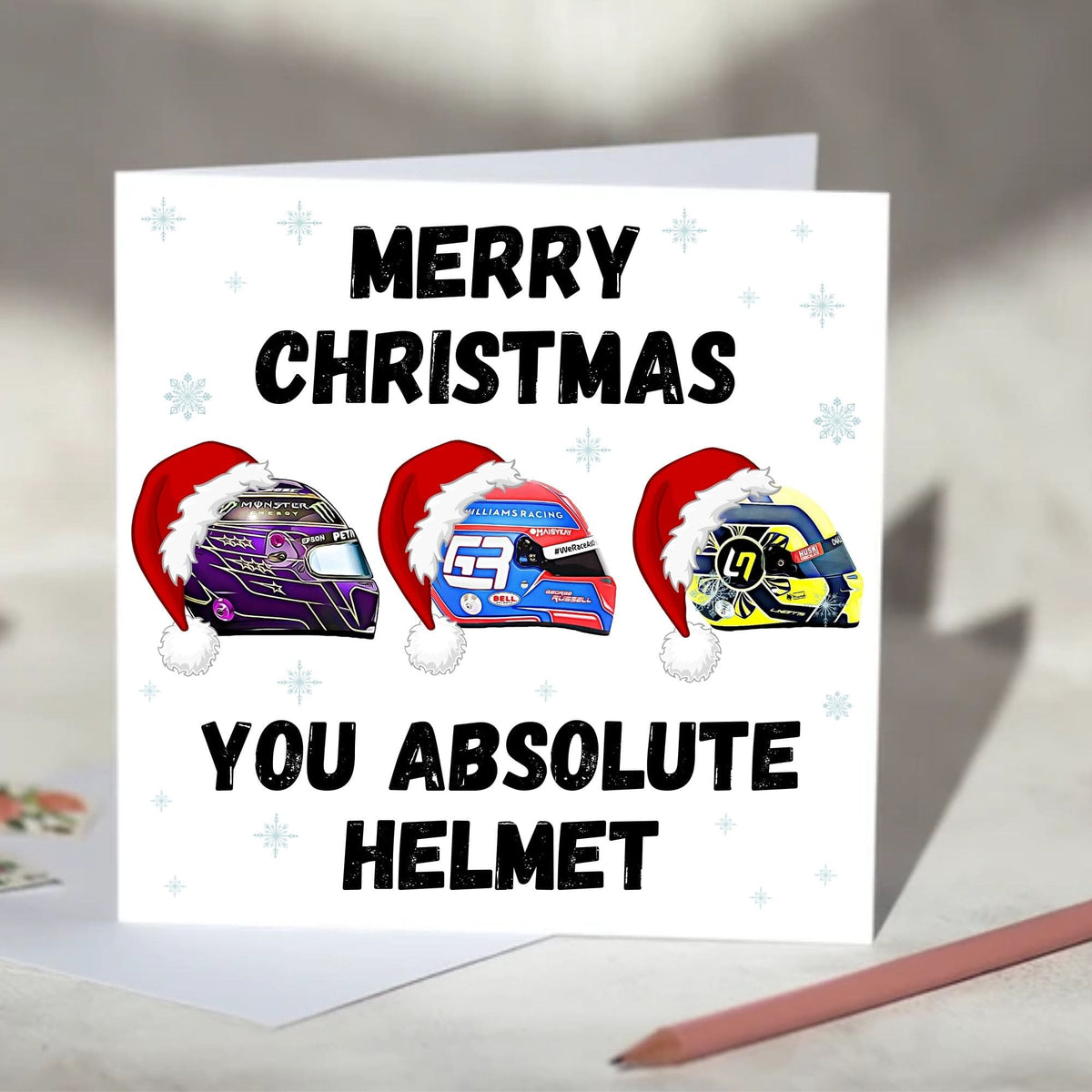 Merry Christmas You Absolute Helmet - F1 Christmas Card - Hamilton, No ...
